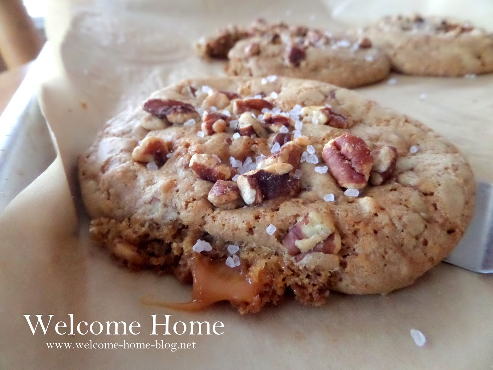 Welcome Home Blog: Pecan Toffee Caramel Cookies