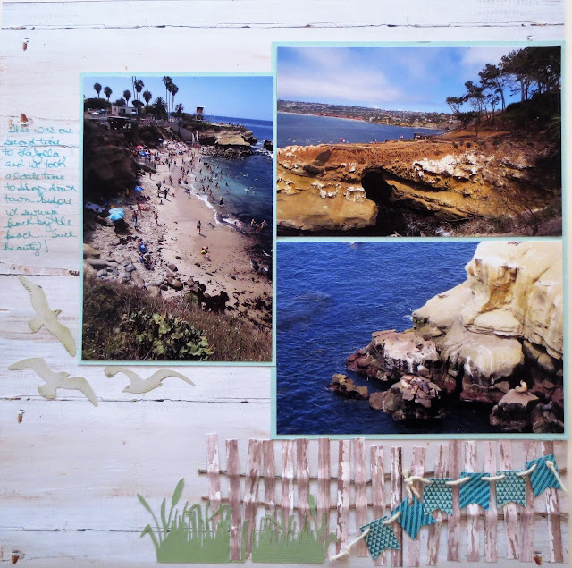 Random Memories: Two Page Scrapbook Layout - "LaJolla"