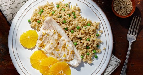 Moroccan-Spiced Fish and Couscous Recipe | LEBANESE RECIPES