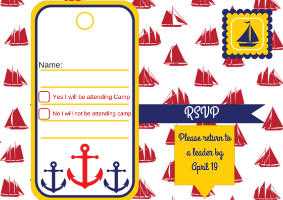 Shepard Park Girls Camp: Parent Packets.. RSVP Please