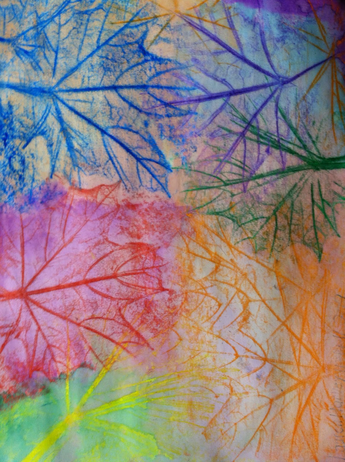 ART at NTA !: Leaf Texture Rubbings