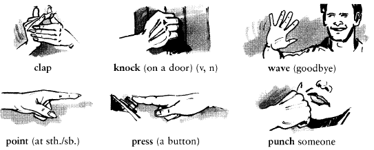 English Tips: Human actions (do with our hands)