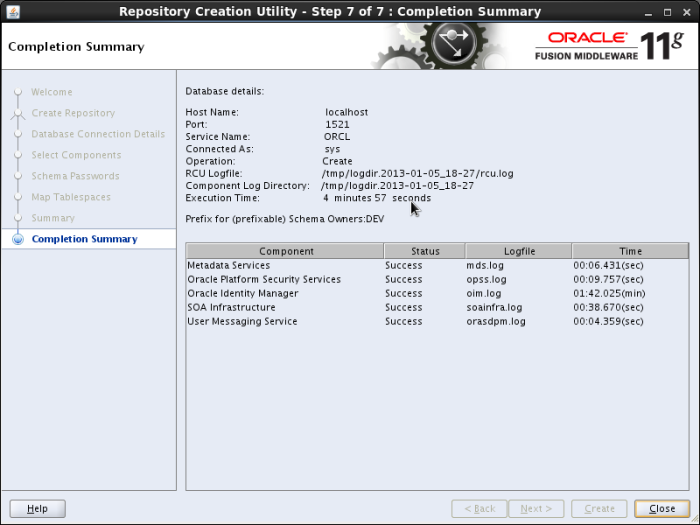 Oracle Stack: OIM 11.1.2.0 Schema Creation