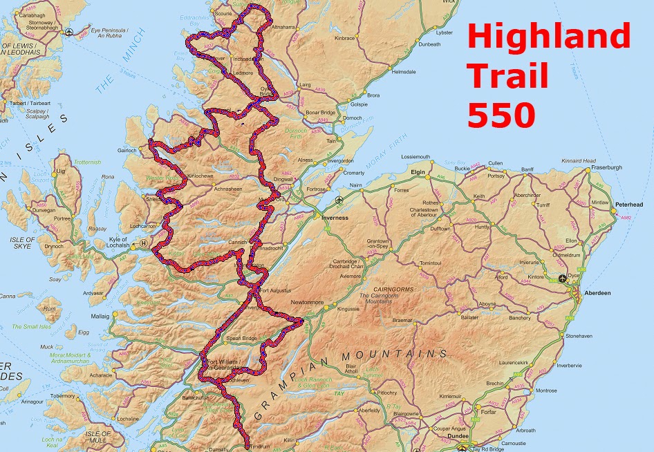 Minipips and his Dad's Cycling Adventures: Highland Trail 550 Preparations.