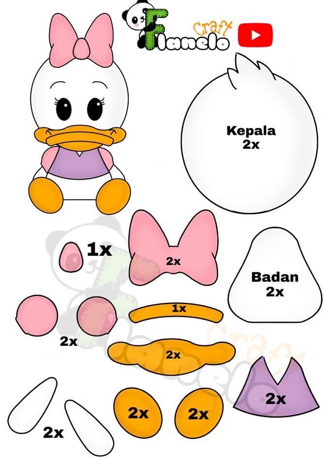 Turma do Mickey Mouse em Feltro DIY Com Molde Grátis para Imprimir ...