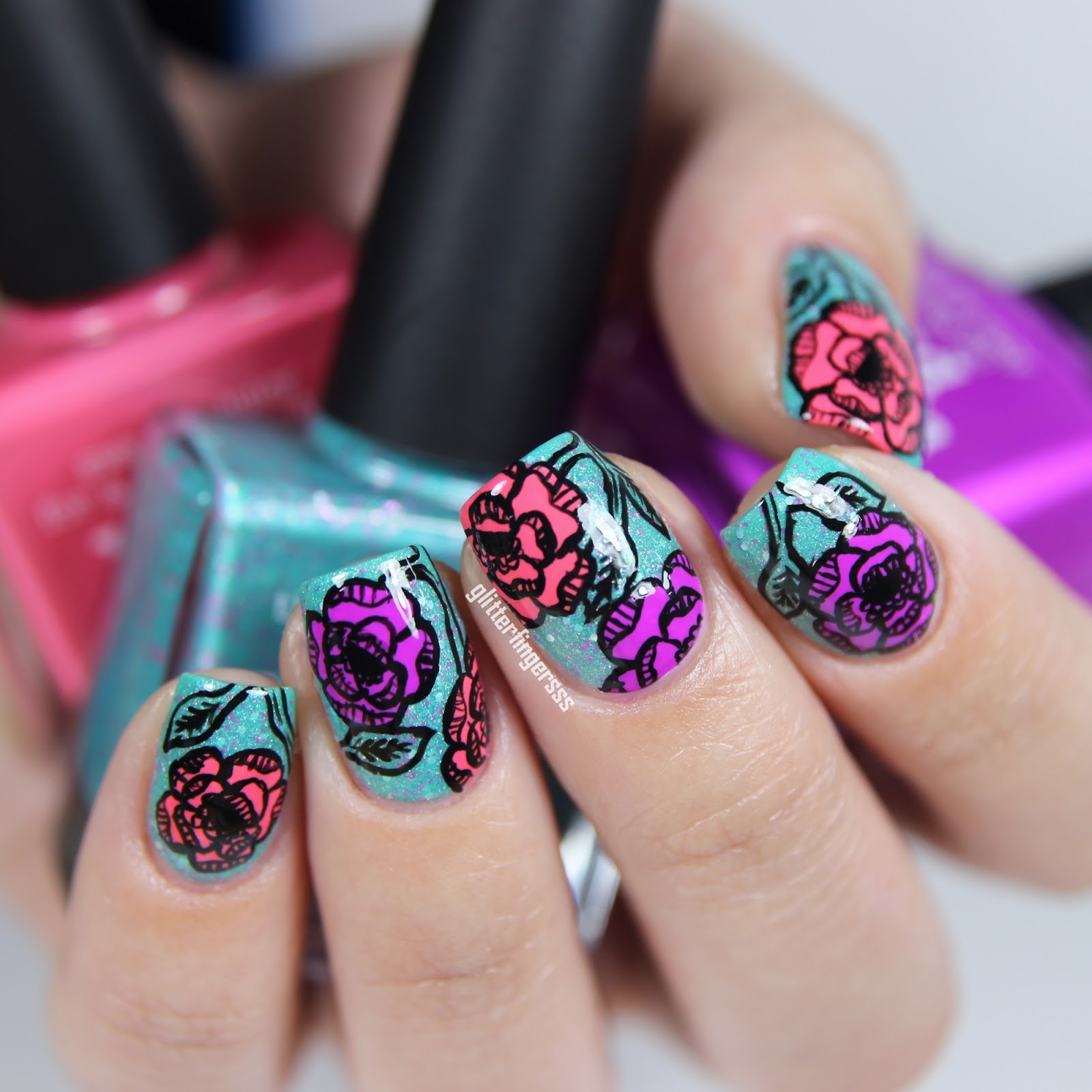 piCture pOlish Nail Art Quarterly ~ Glitterfingersss in english