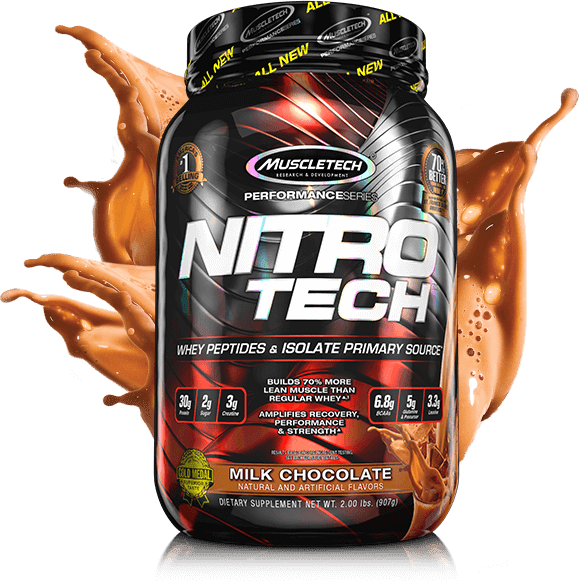 MuscleTech NitroTech Protein Powder, 100% Whey Protein with Whey ...