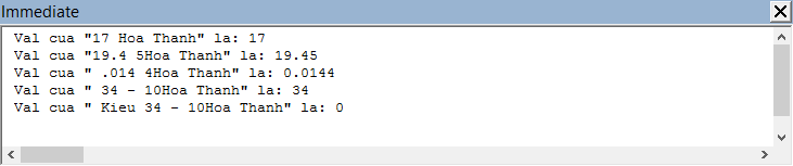 HỌc ViỆn Vba Excel Val Function