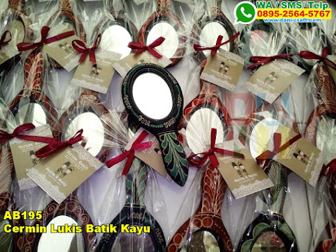 Cermin Lukis Batik Kayu | Souvenir Pernikahan