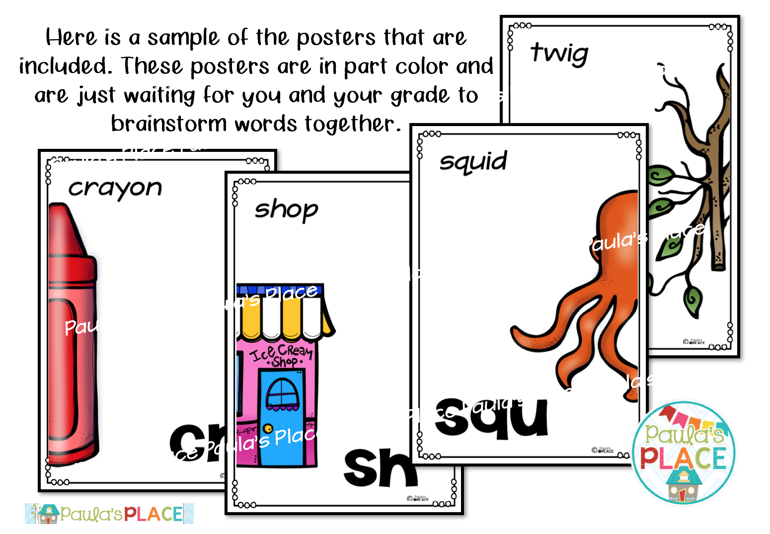 Paula's Place Teaching Resources: Blends, Digraphs and Trigraphs Posters