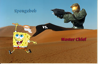 Colin's Graphic Design: Spongebob vs. Master Chief