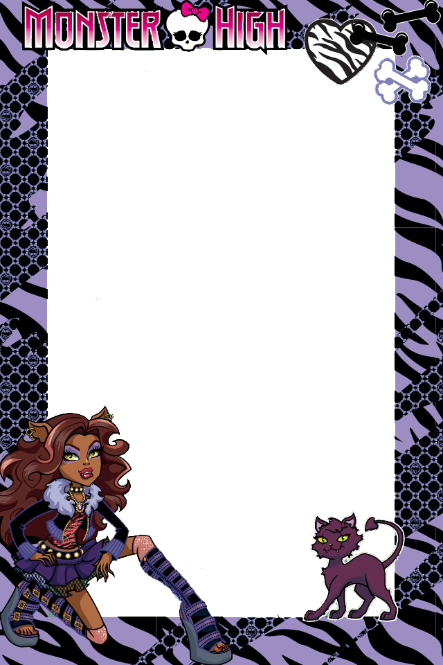 Bordes de caratulas de las monster high - Imagui