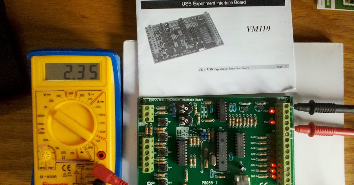 Tony Jewell: Velleman 8055 USB Experiment Interface Board