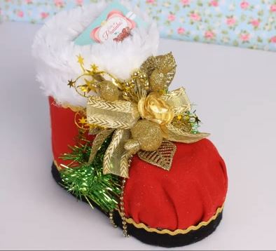 Con botellas aprende cómo hacer la bota de santa claus ~ cositasconmesh