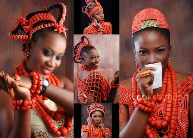 M.A.C.K BEAUTY AND FASHION: The stunning Edo traditional bridal look.