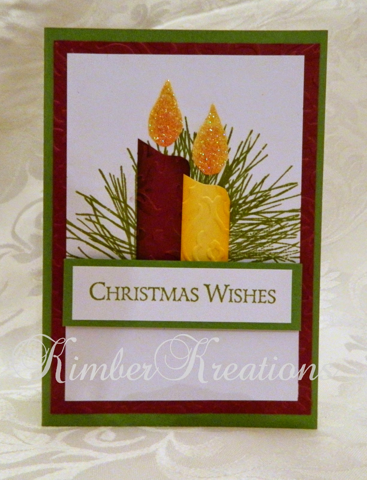 Kimber Kreations: Sharon's Christmas Candle Card