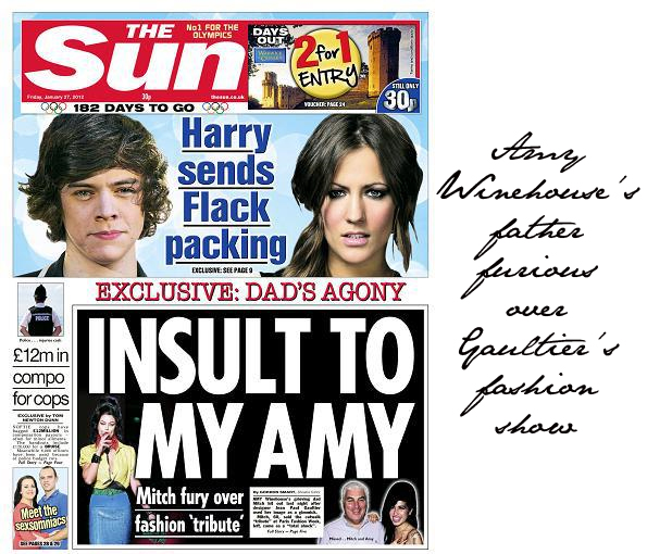 Amy Winehouse's father furious at Gaultier's tribute - Emily Jane Johnston