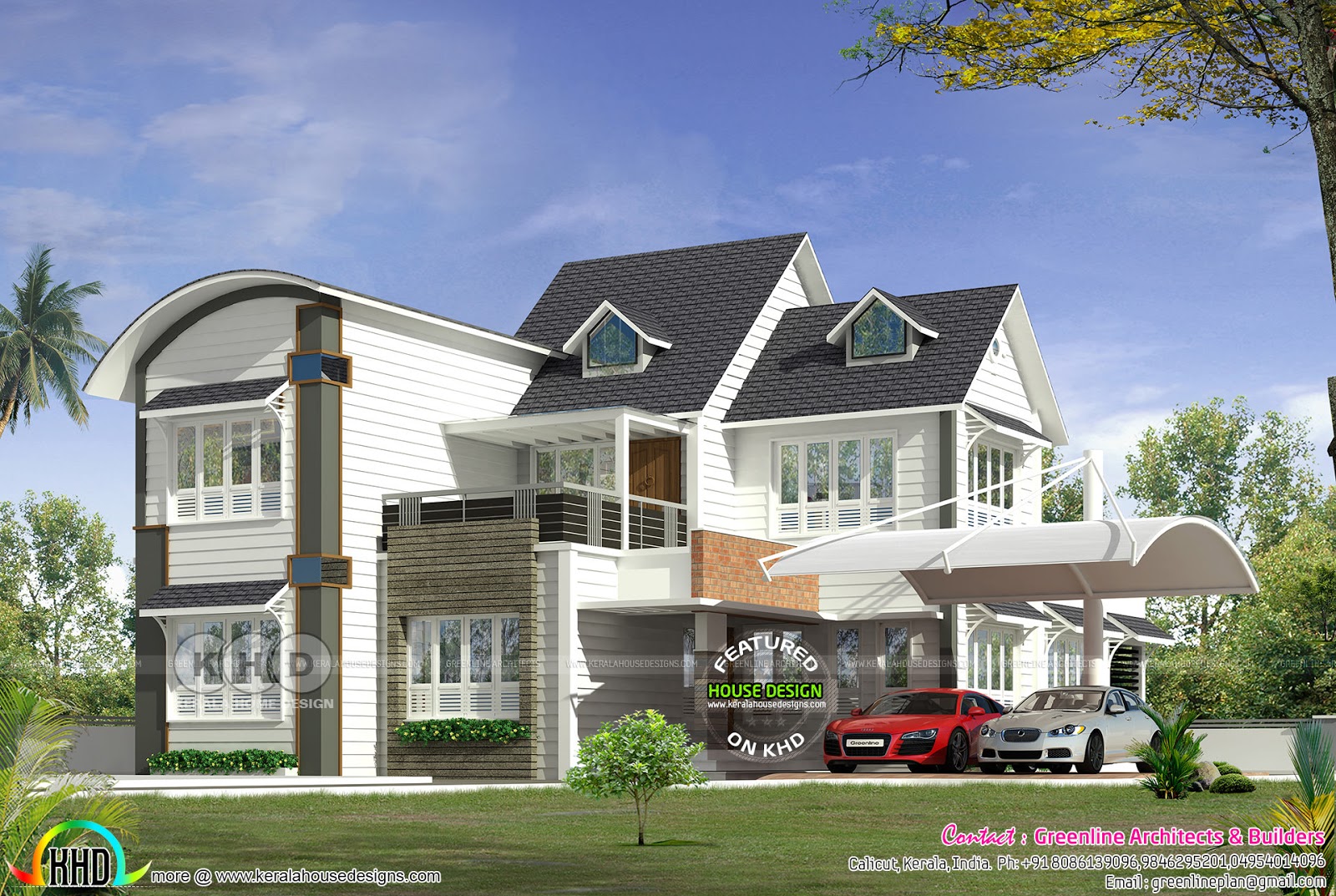 All style mixed roof modern home - Kerala Home Design and Floor Plans ...