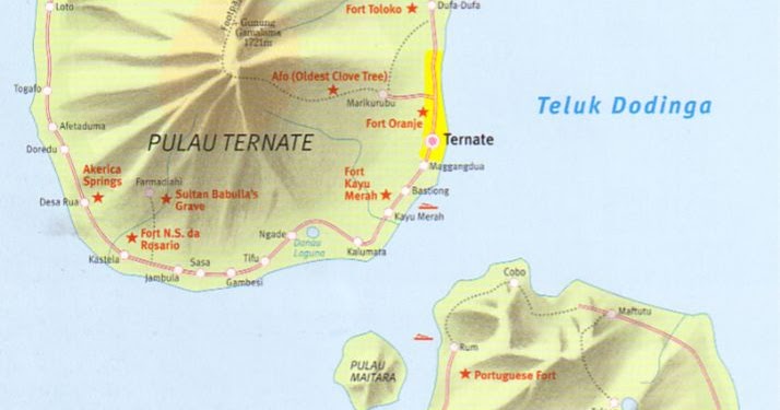 TAKJUB INDONESIA: PETA PULAU TERNATE DAN TIDORE