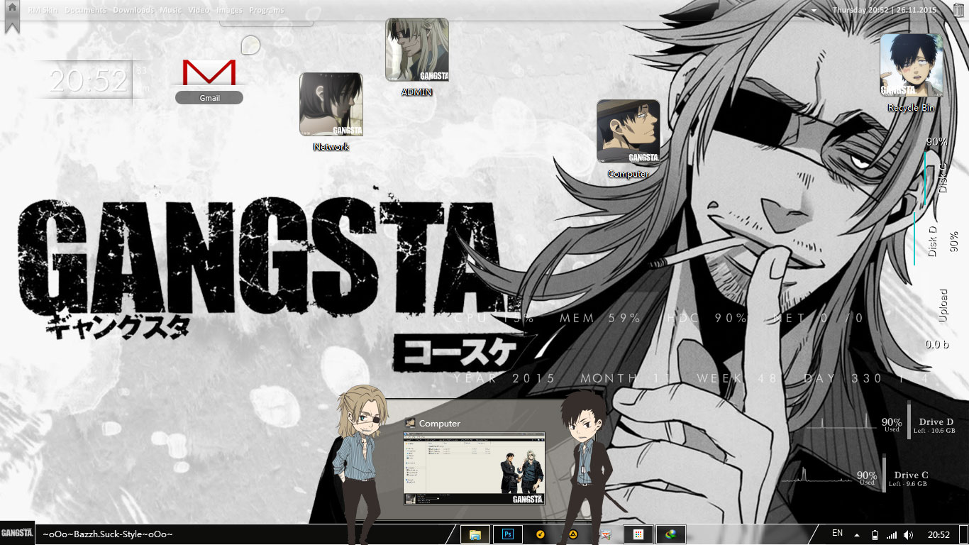 Theme Windows 7 GANGSTA. ギャングスタ By Bashkara - allsave
