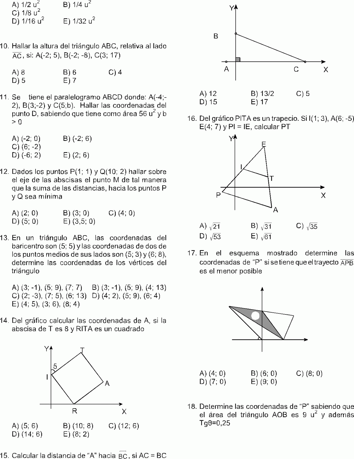 PLANO CARTESIANO EJERCICIOS RESUELTOS GEOMETRÍA ANALÍTICA PDF