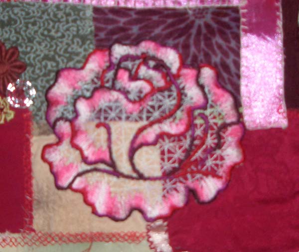 Beach Textiles: Crazy patchwork & machine embroidery