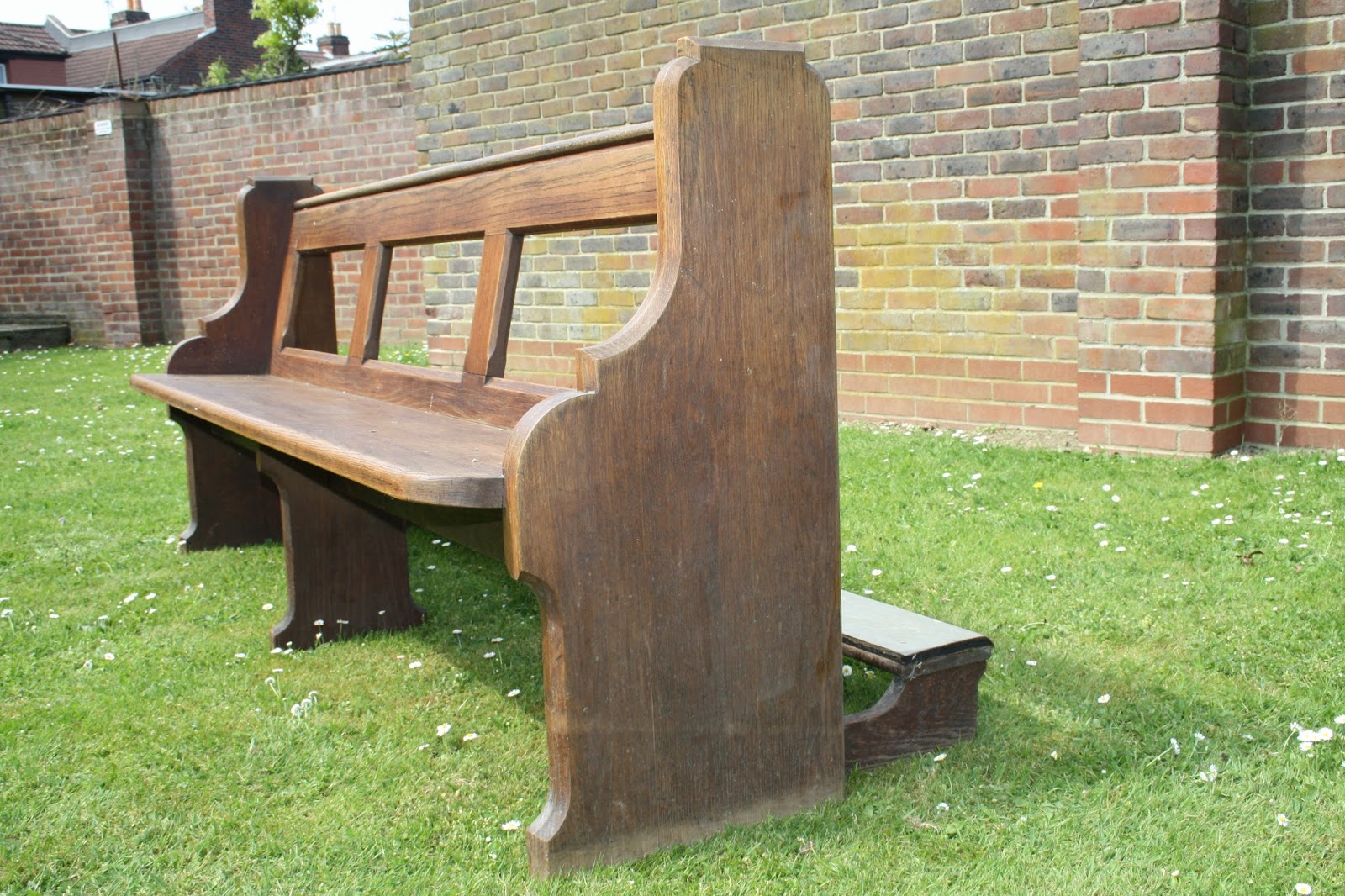 VintageDigger: Original Solid Oak Church Chapel Choir Pew Bench With ...