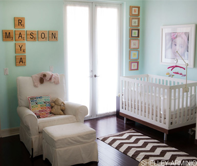 belle maison: Reader Room Design: A Chic Nursery for Twins