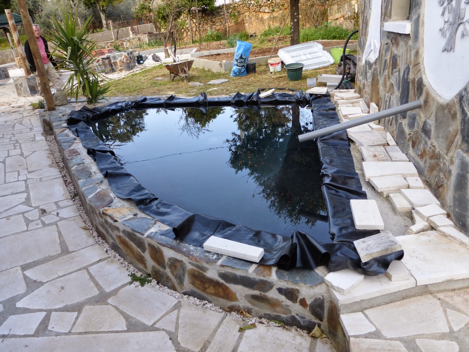 Caz and Rob's Renovation in Portugal: Garden Fish Pond