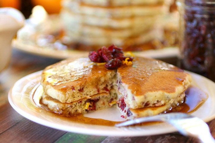 Hungry Harps: Cranberry-Orange Pancakes with Spiced Syrup
