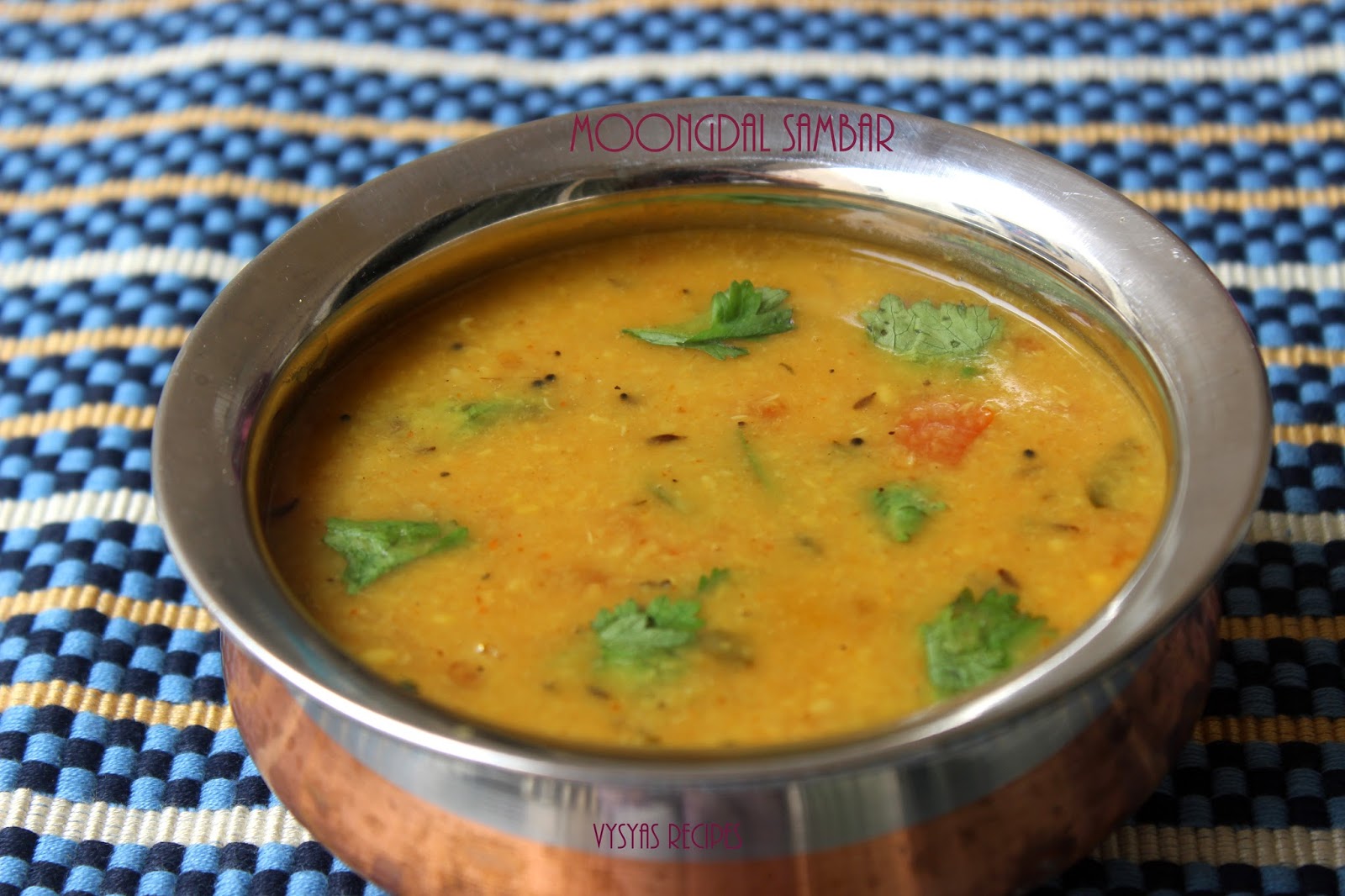Vysya's Delicious Recipes: Moong Dal Sambar (Tiffin Sambar) - Pasi ...