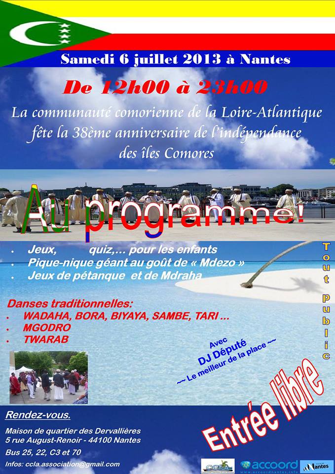Fête du 6 juillet à Nantes | HabarizaComores.com | Toute l'actualité ...