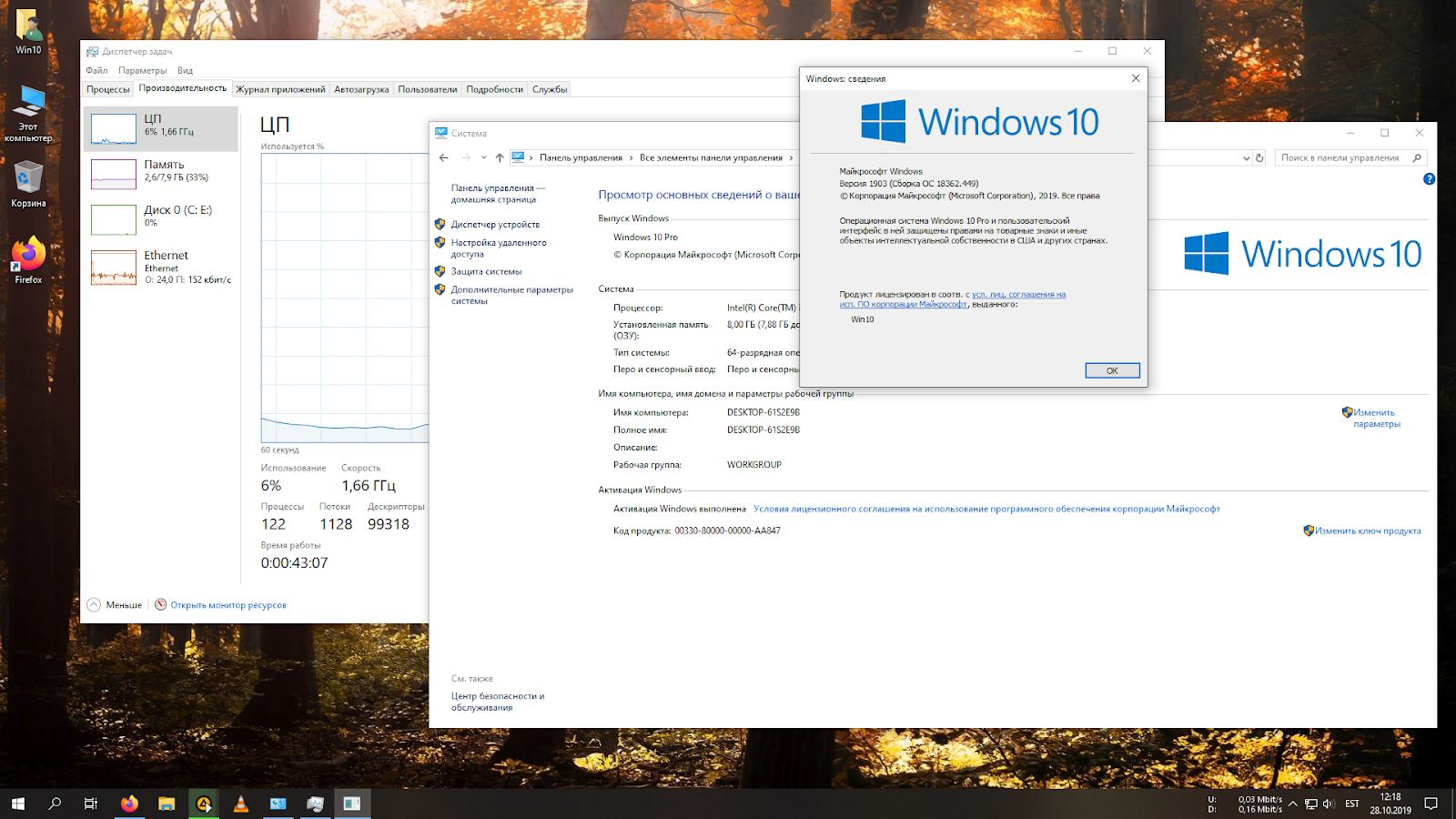 Windows 10 Pro 1903 (build 18362.449) x64 by SanLex [Ru] - Windows
