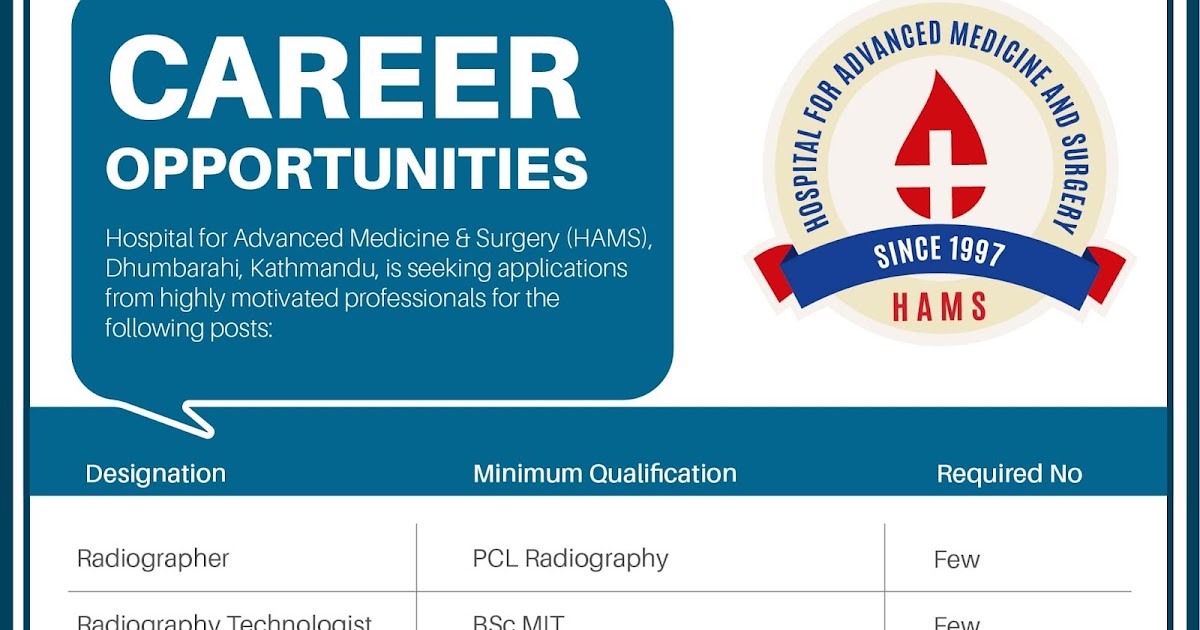 VACANCY at HAMS Hospital