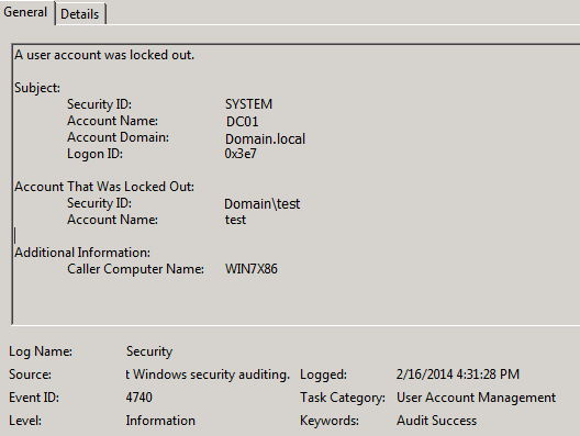 Online Help Why Ad User Account Locked Out