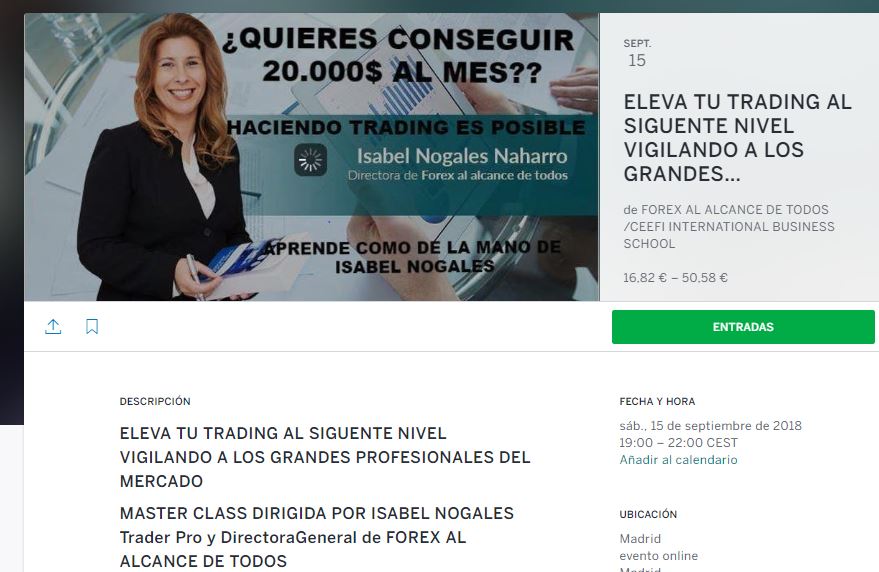 FOREX AL ALCANCE DE TODOS: CONFERENCIA ELEVA TU TRADING AL MAXIMO NIVEL VIGILANDO A LOS GRANDES ...