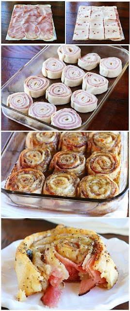 HOT HAM & CHEESE PARTY ROLLS