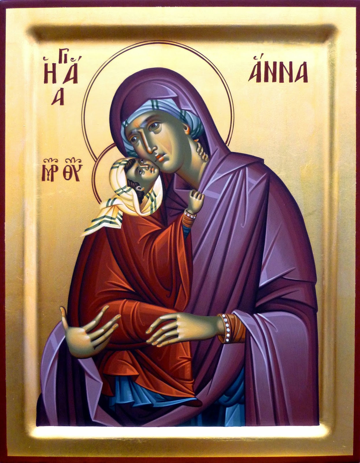 Αγιογραφίες δια χειρός Αμβροσιάδη Κωνσταντίνου: ΑΓΙΑ ΑΝΝΑ (ΦΟΡΗΤΗ ΕΙΚΟΝΑ)