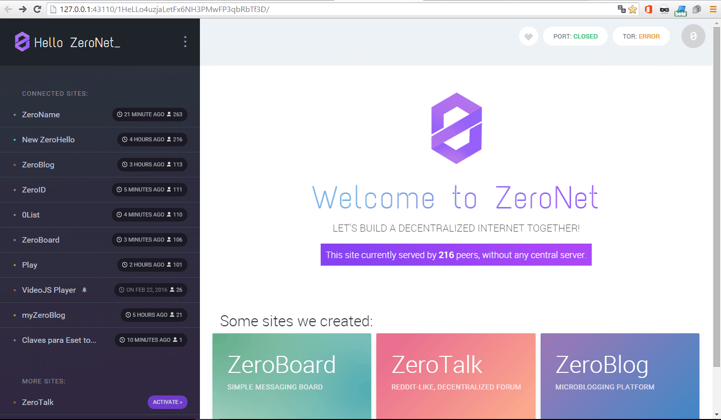 ZeroNet El Internet Alternativo P2P | DocPaste