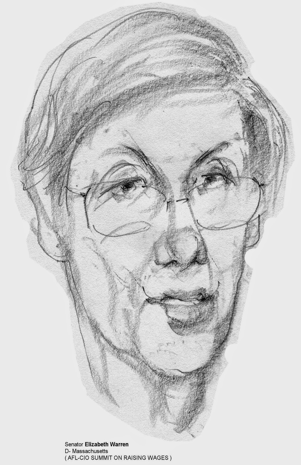 daily drawings: Elizabeth Warren