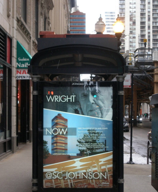 JT IRREGULARS: "SC Johnson Building on Top of Chicago Bus Shelter"