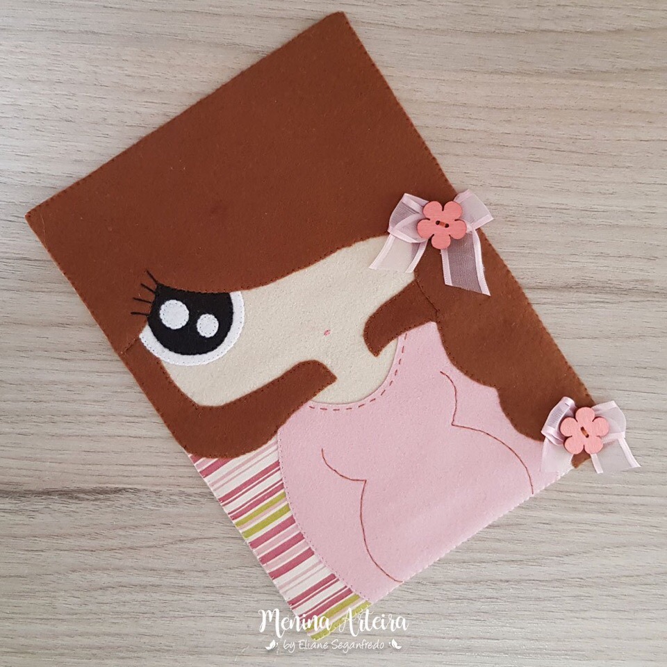Capa de Caderno em Feltro com Moldes para Menina - Ideias Criativas