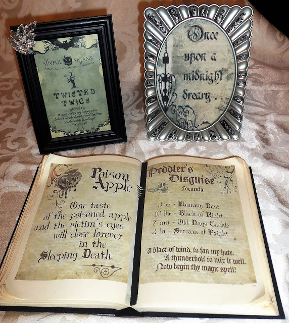 DEBBIE-DABBLE BLOG: Halloween Potion Books and Frames