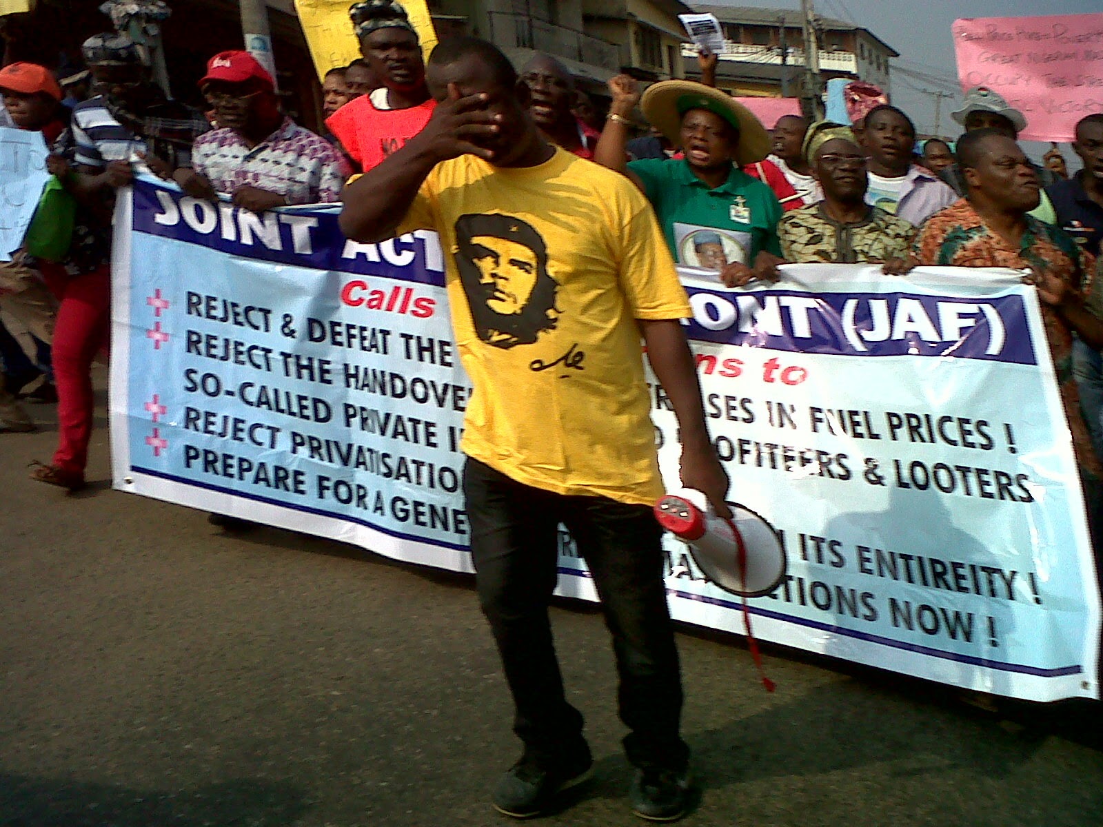 Photos: Nigerians protest fuel subsidy removal