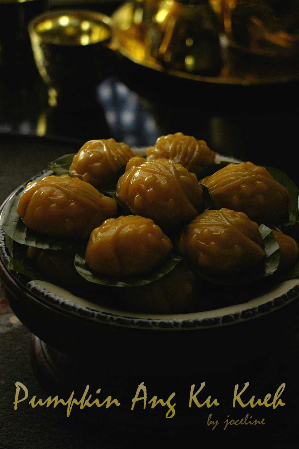 Butter . Flour & Me 爱的心灵之约: 南瓜红龟粿 （Pumpkin Ang Ku Keh）- 红豆沙馅料