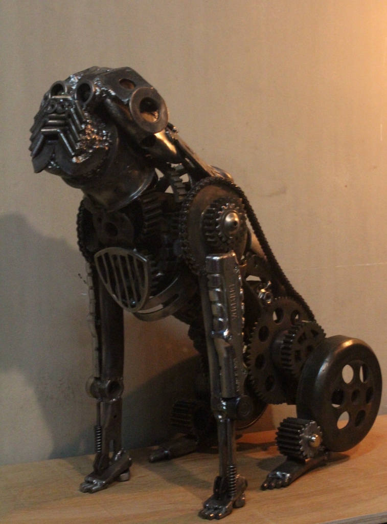 Riek,s Mohane Studio: PUG Dog Metal Art Sculpture