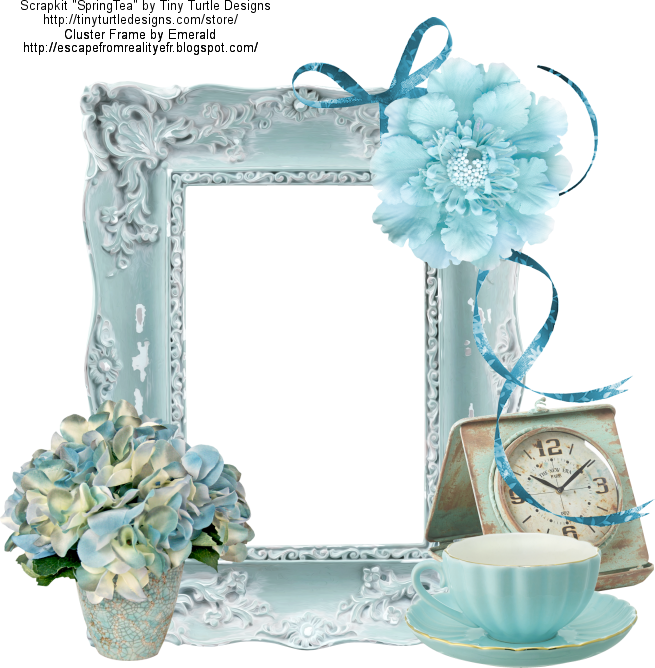 Escape From Reality Blog: FTU Cluster Frames "Spring Tea"