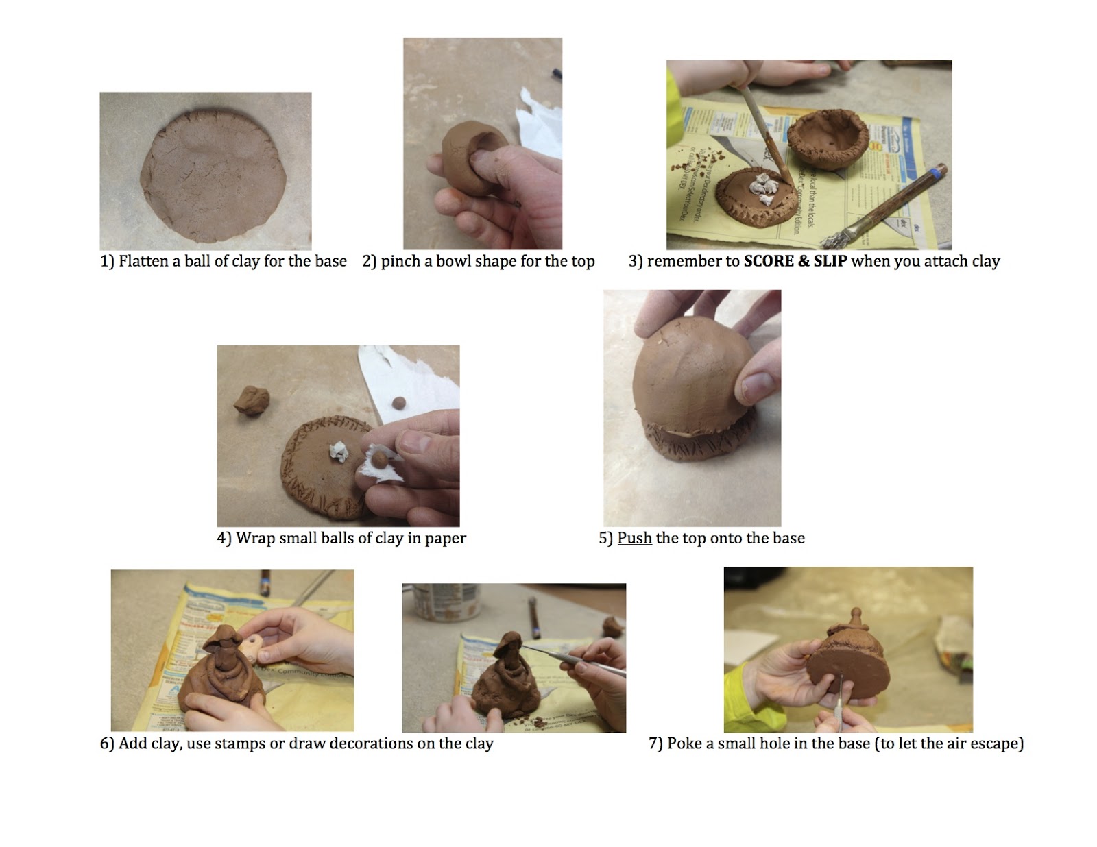 Rachel Dorn Ceramic Sculpture: Second Grade Clay