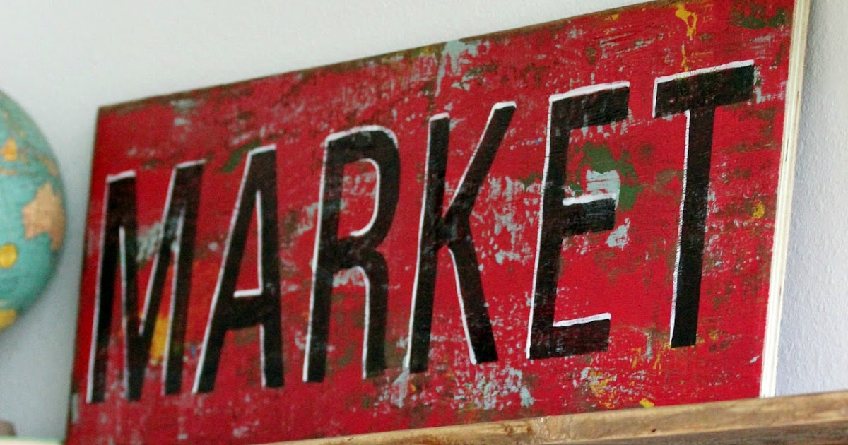 Beyond The Picket Fence: Vintage Inspired Market Sign