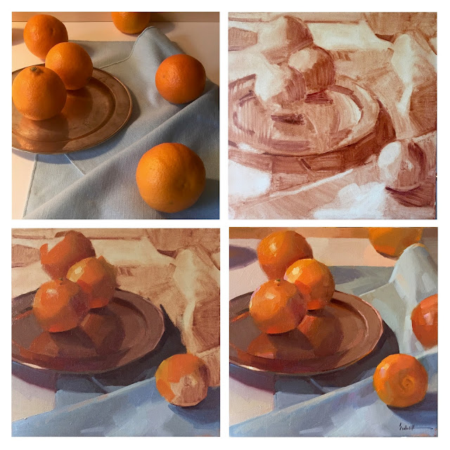 Sedwick Studio: Six Cuties, and Stages of the Painting Process